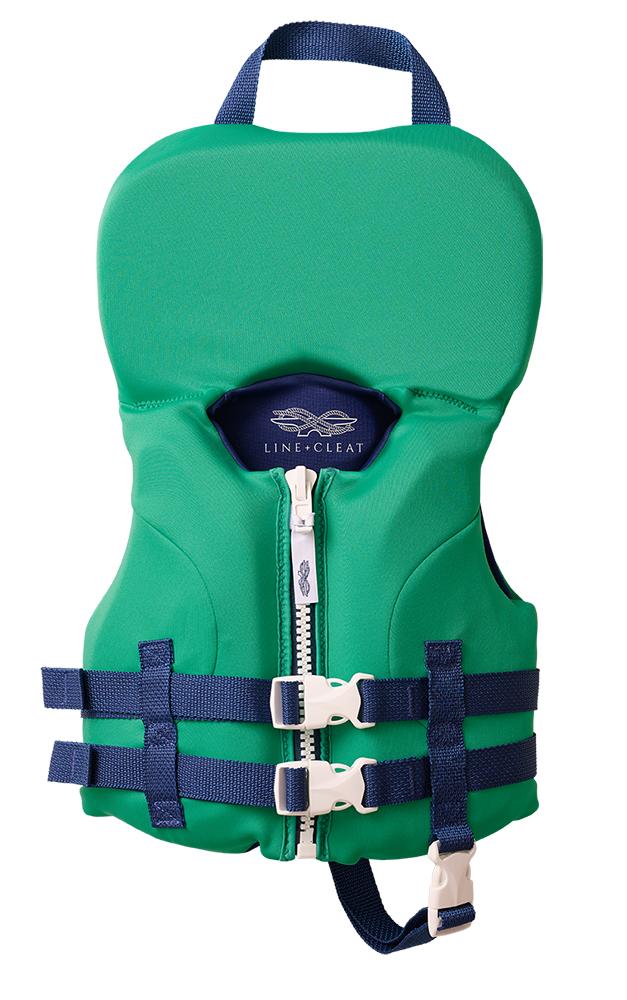 Green USCG Infant Life Jacket – Line + Cleat