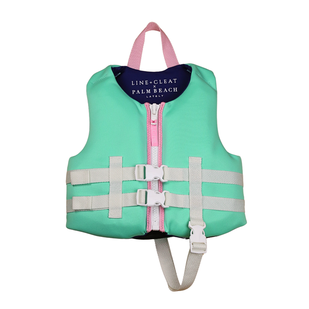 LC x PBL Green USCG Life Jacket (30-50lbs) – Line + Cleat