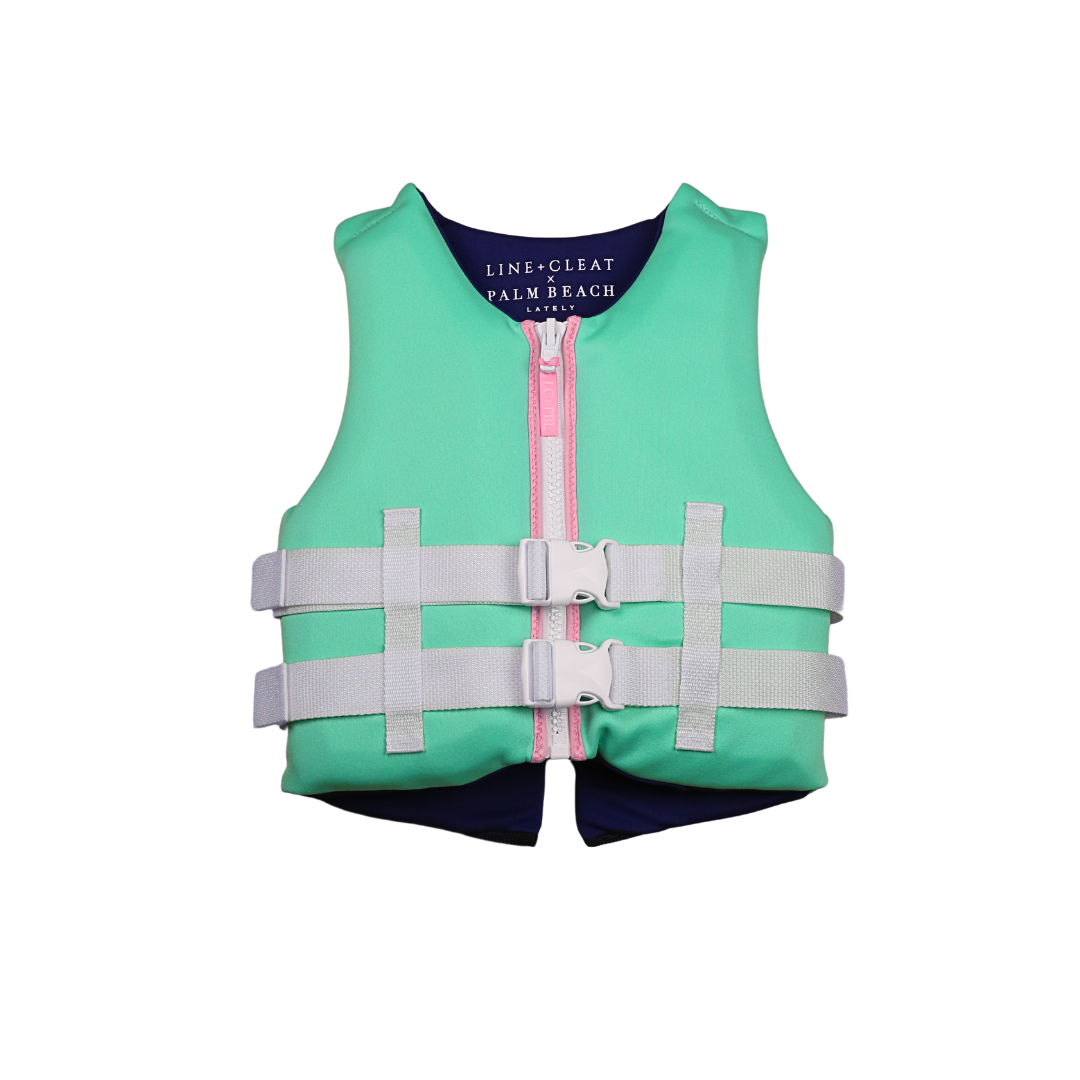 LC x PBL Green USCG Life Jacket (50-90lbs) – Line + Cleat